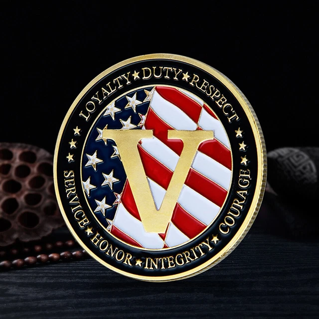 COMMEMORATIVE COIN MILITARY Challenge Coin Veterans US Army Loyaty Duty ...
