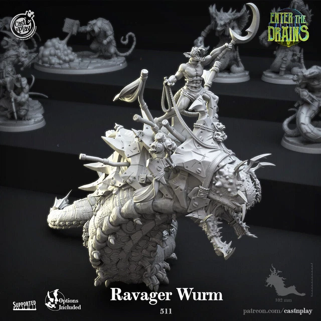 RÔLE RAVAGER WURM Dungeons & Dragons Wargames AoS Fantasy RPG War ...