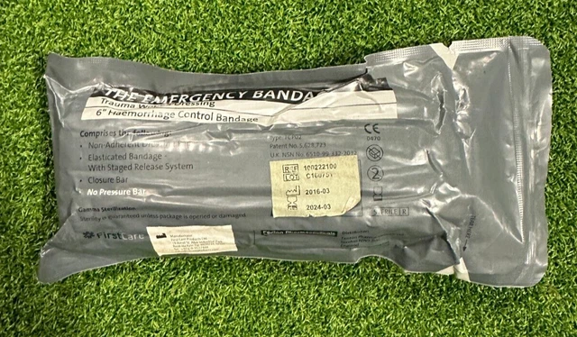 BRITISH ARMY ISSUE Emergency Bandage Trauma Wound Dressing In Date #11 ...