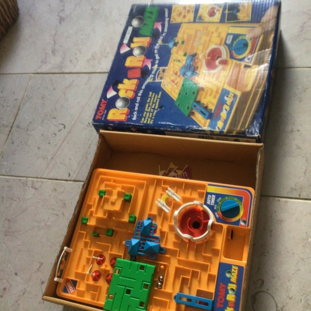 ROCK N ROLL Maze Tomy - Vintage Marble Maze Original Box - Working £13. ...