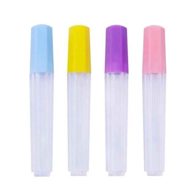4 PCS CLEAR Plastic Needle Storage Tube Container Sewing Needle Box ...