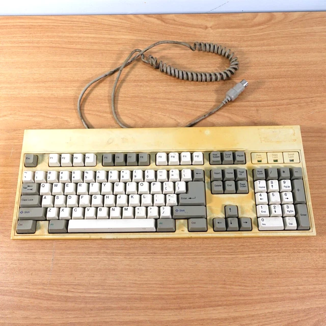 VINTAGE ORTEK MCK-201FT Clicky Mecanical 5 Pin Plug Keyboard Tested ...