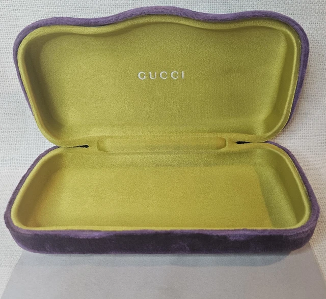GUCCI VELVET HARD Clamshell Eyeglass/Sunglass Case ~ Purple $19.95 ...