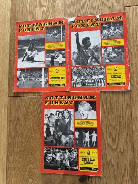 NOTTINGHAM FOREST FOOTBALL Programmes Volume 10 8,18 And 29 £3.84 ...