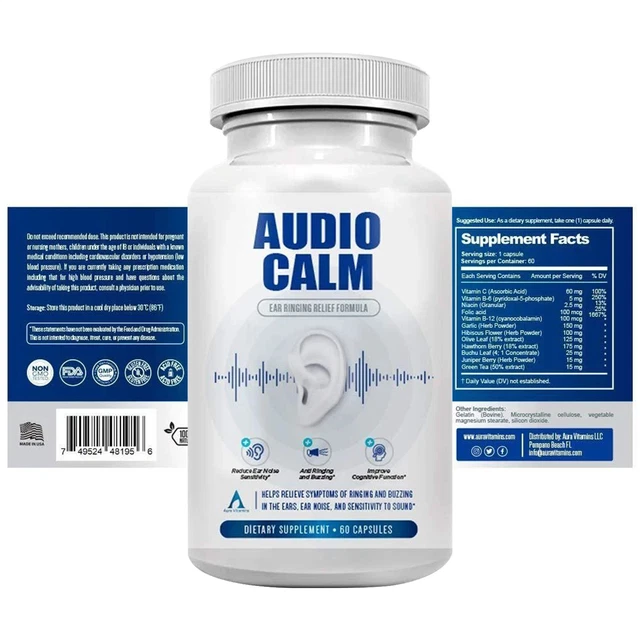 AUDIO CALM - Tinnitus Relief Supplement | Natural Stop Tinnitus ...