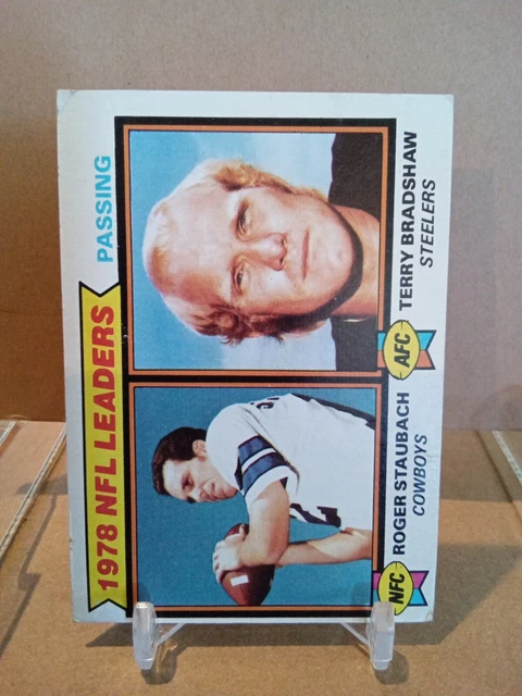 1979 TOPPS NFL Passing Leaders Roger Staubach/Terry Bradshaw #1 Vintage ...