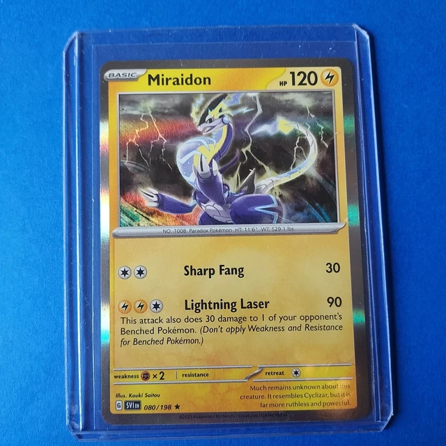 POKÉMON ESCARLATA Y Violeta MIRAIDON 80/198 Paquete Holo Fresco ...