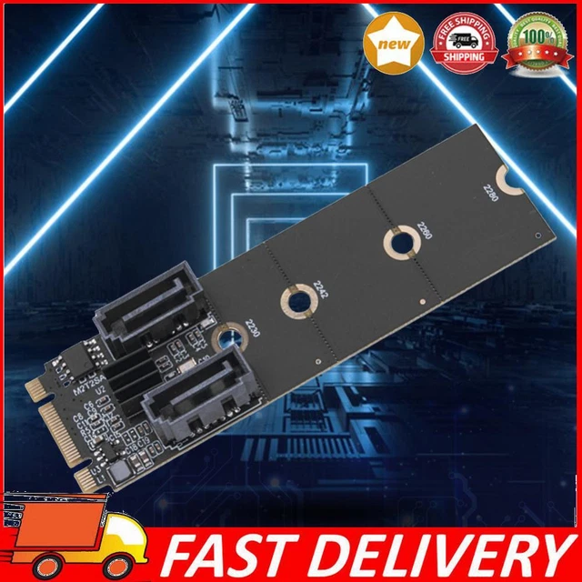 NGFF M2 NVME To SATA3.0 Adapter 6Gbps Riser Card JMB582 Chip Converter ...