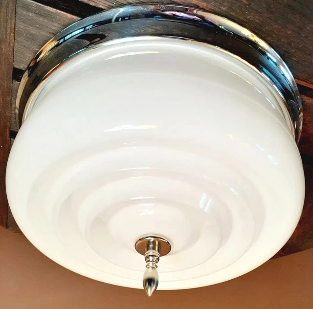 VTG/ANTIQUE 1940'S-50'S ART Deco Nouveau Space Age Atomic Ceiling Light ...