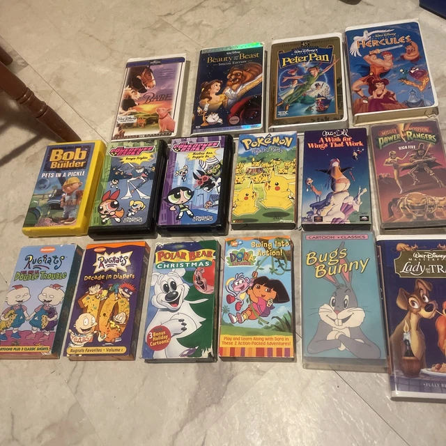 CHILDRENS VHS LOT Disney , ET , Pokémon , Powerpuff Girls , And More £ ...