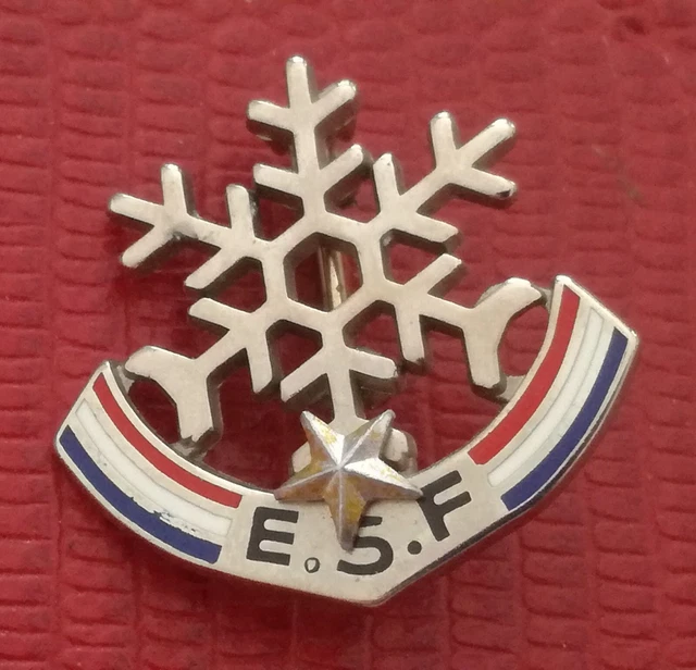INSIGNE DE SKI ESF Première étoile 5 broche médaille flocon EUR 10,00 ...