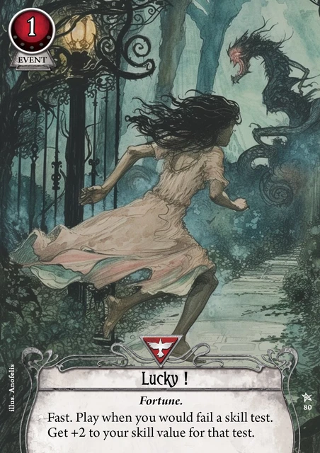 ARKHAM HORROR LCG - Lucky (Action) x2 - Custom Full Art - Promo Style ...