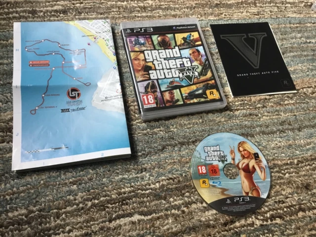 GRAND THEFT AUTO V, GTA5 (Playstation 3, 2013) Boxed with manual & map ...