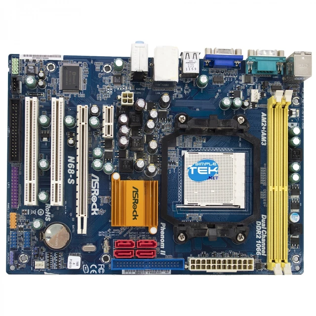 ASROCK N68-S MOTHERBOARD Micro-ATX AM2 AM2+ AM3 DDR2 RS232 Serial ...