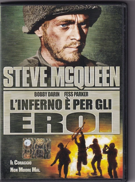 L' INFERNO E' PER GLI EROI DVD Steve McQueen Bobby Darin Fess Parker ...