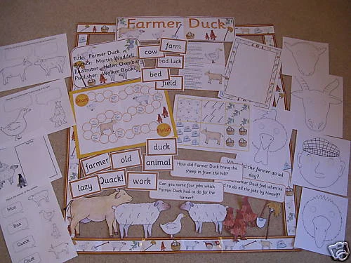 FARMER DUCK - Teaching resource TO PRINT - story sack - EYFS, KS1, farm ...
