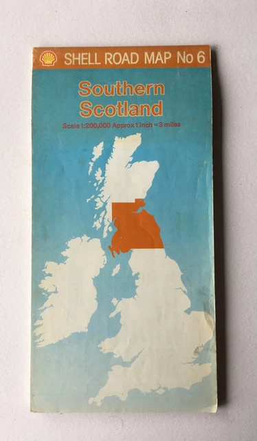 VINTAGE 1978 SHELL Road Map No 6 Southern Scotland £4.99 - PicClick UK