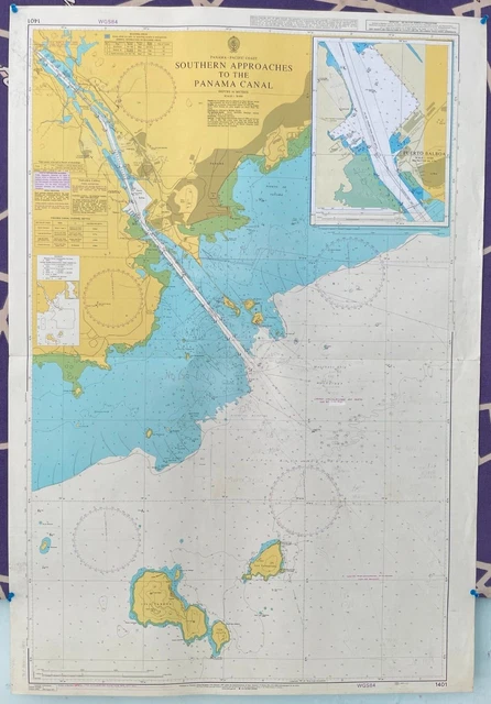 ADMIRALTY 1401 PANAMA-PACIFIC Coast Southern Approaches To The Panama ...