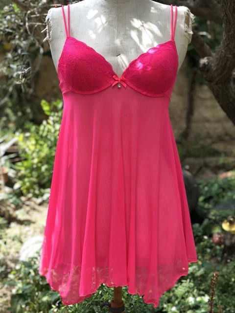 NUISETTE COMBINAISON ROSE soutient gorge 90C Mosquitos Voile Résille ...