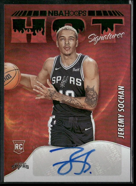 2022-23 NBA HOOPS Jeremy Sochan #HSR-JMS RC, AU Hot Signatures Auto ...