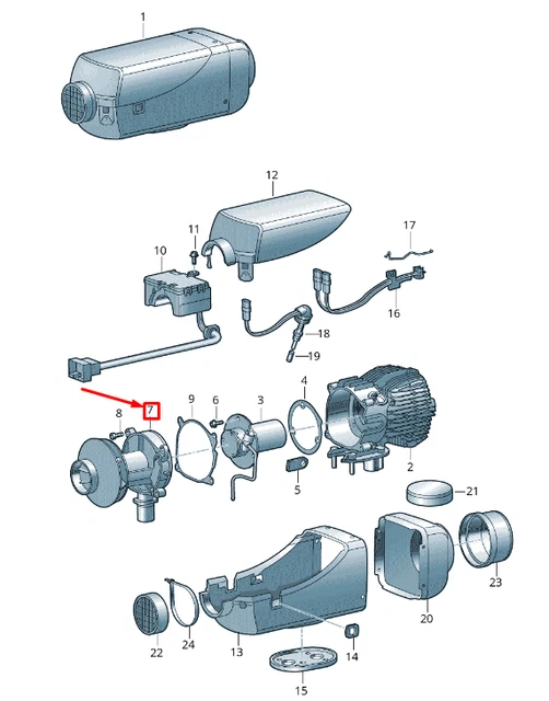 VOLKSWAGEN CRAFTER 2F MK1 Auxiliary Heater Fan Motor 2E0959101 NEW ...