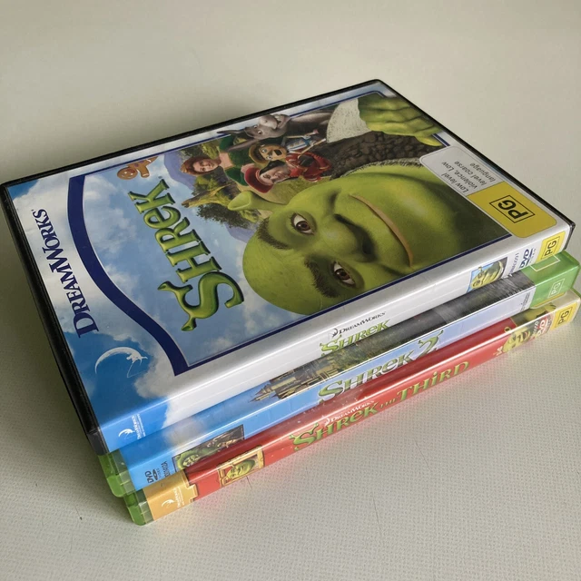 SHREK 1 2 3 DVD - Shrek, Shrek 2, Shrek The Third Movie Bundle $19.95 ...