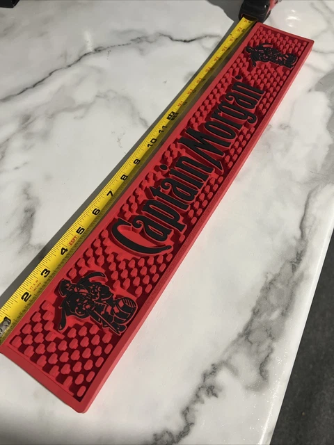 CAPTAIN MORGAN SPICED RUM Red Black Bar Gutter Mat $14.99 - PicClick