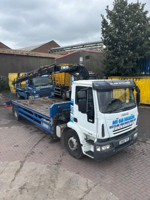 IVECO EUROCARGO 180E28 Flatbed Hiab Beavertail Recovery + VAT £7,995.00 ...