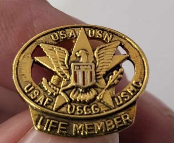 USA USN USAF USCG USMC Life Member Veterans Of Forein Wars Lapel Hat ...