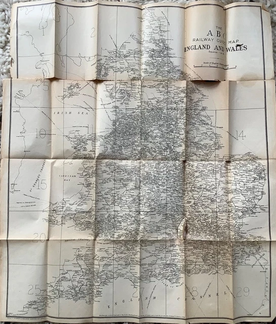 ABC RAILWAY GUIDE 1940s Map of England Scotland and Wales £0.99 ...