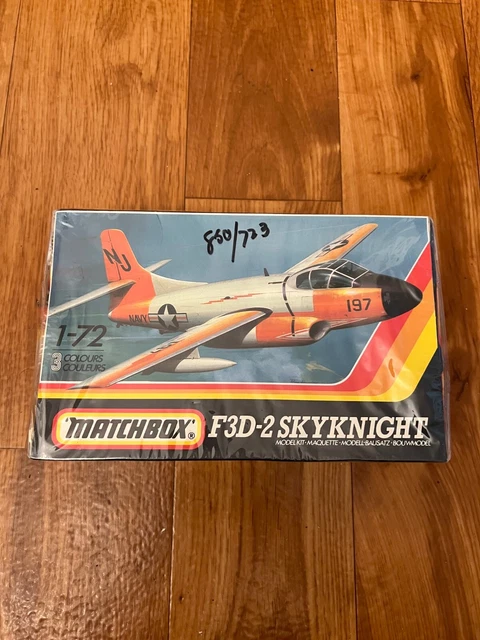 1/72 SCALE MATCHBOX Douglas F3D-2 Skyknight Plastic Model Kit 1987 $24. ...