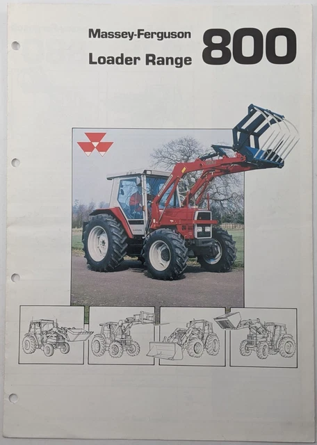 ORIGINAL MASSEY FERGUSON MF 800 Loader Range Brochure, 1990 £10.00 ...