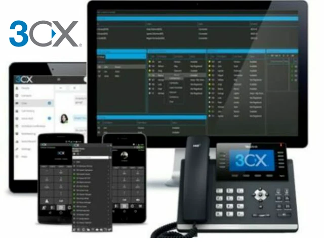 YEALINK CLOUD BASED 3CX Pro telephone system , 14 phones & 1 CP960 ...