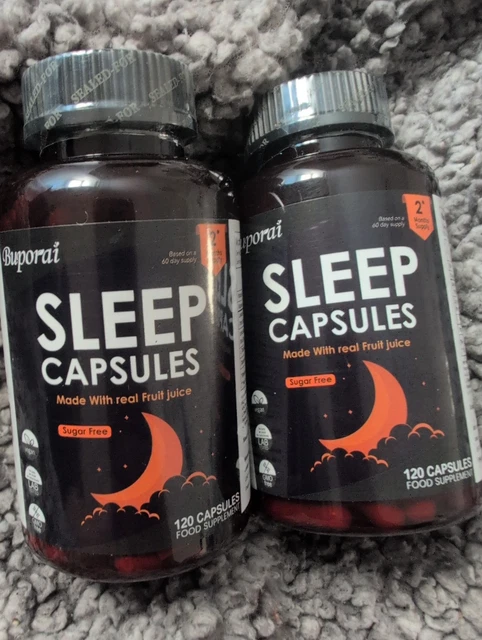 BUPORAI 120 SLEEP Capsules - Helps Relaxation, Better Sleep, Mood ...
