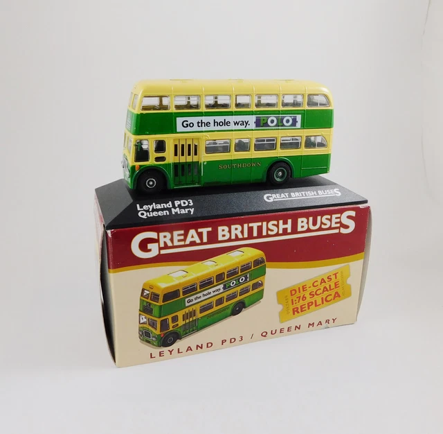 LEYLAND PD3 QUEEN Mary Southdown British Bus Atlas Model with Box SCALE ...