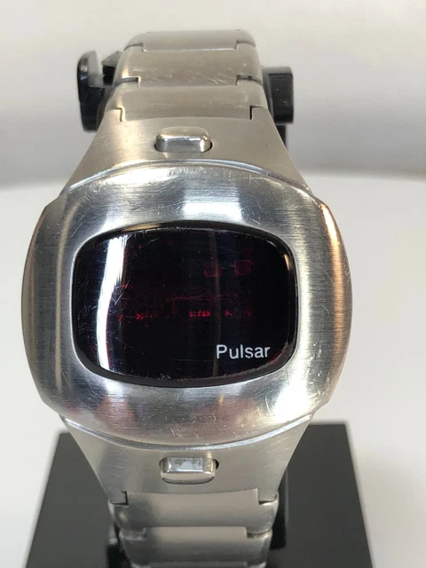 VINTAGE PULSAR P4 Mens Led Ss - Bear Time Computer Band - Nice Crystal ...