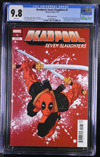 DEADPOOL: SEVEN SLAUGHTERS #1 2024 CGC 9,8 avec housse variante Frank ...