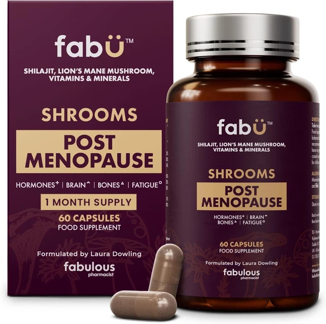 FABÜ SHROOMS POST Menopause Supplement | Shilajit & Lion's Mane for ...