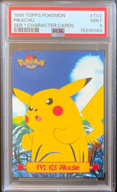 1999 TOPPS POKEMON Series 1 Character Card #TV2 Pikachu - Graded PSA9 Mint £24.99 - PicClick UK