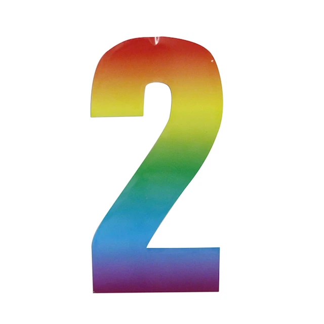 WHEELIE BIN/RECYCLING BOX Number Sticker Label - Rainbow - 2 £4.39 ...