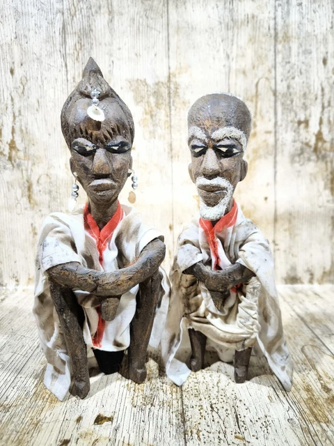 ANCIENNE ENSEMBLE COUPLE de Statuettes africaine Dogon Hogon Mali EUR ...