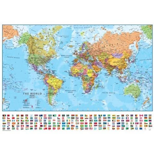 WORLD POLITICAL MAP: PP.Maps1/40mvl - Map NEW - 14 Nov 2005 £21.11 ...
