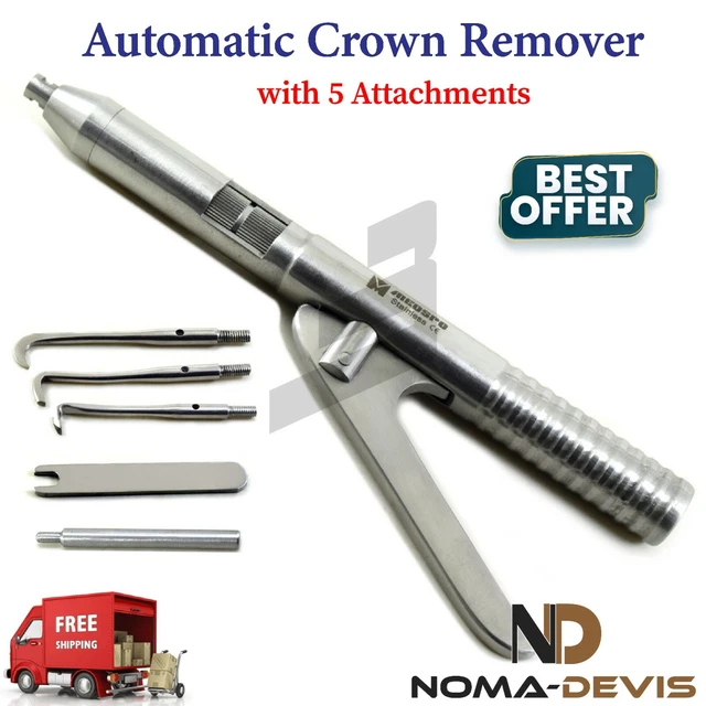 DENTAL AUTOMATIC CROWN Removal Crown Gun Surgical Restorative Tools 5 ...