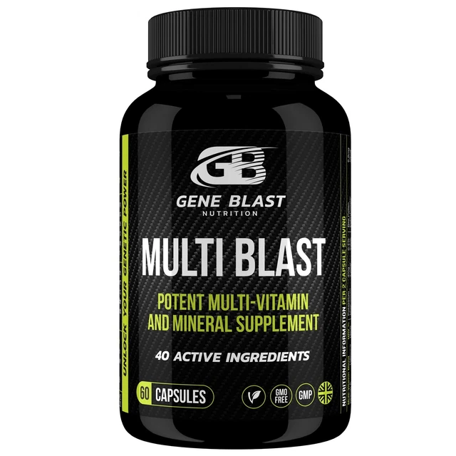 GENE BLAST MULTIVITAMINS and Minerals for Men and Women w/40 Active ...