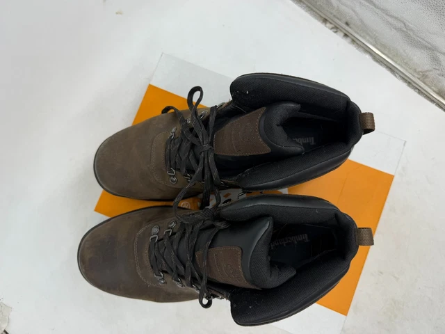 TIMBERLAND FLUME MID Hiking Boots Men's Dark Brown Lace-Up Waterproof ...