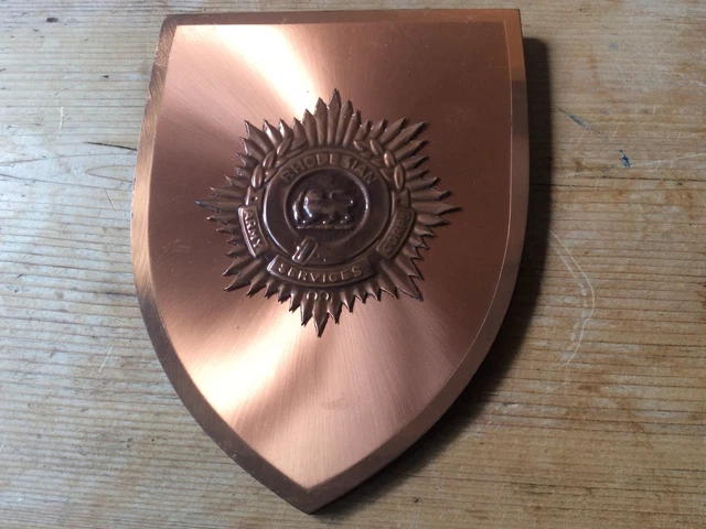 VINTAGE MILITARY RHODESIAN Army Services Corps (Bush War) Plaque/Shield ...