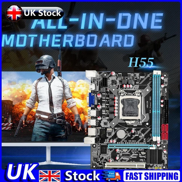 H55 DESKTOP MOTHERBOARD 16GB Memory LGA 1156 Gaming PC Mainboard SATA2 ...
