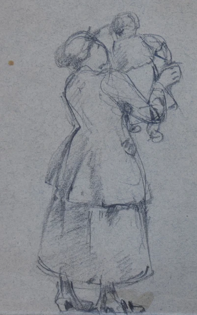 PIERRE HENRI VAILLANT (1878-1939) (64) - fusain - mère et enfant EUR ...