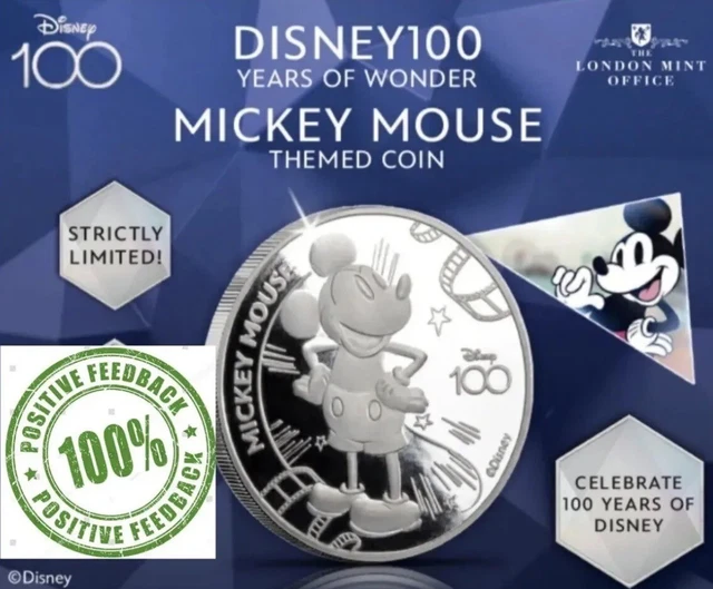DISNEY 100 YEARS of Wonder Mickey Mouse Themed Coin 🪙 EUR 18,90 ...