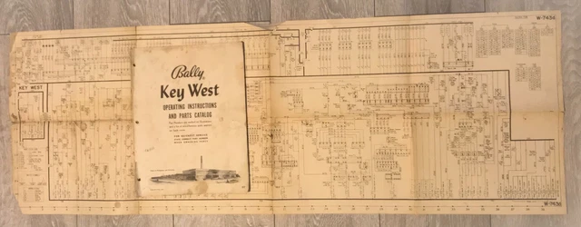 BALLY KEY WEST Bingo Pinball Machine Game Parts Catalog Manual ...